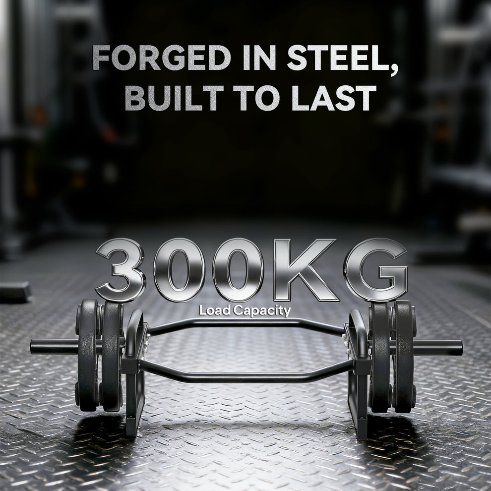 SPORTNOW Olympic Trap Bar, 2" Hex Barbell Bar with 300kg Capacity for ...